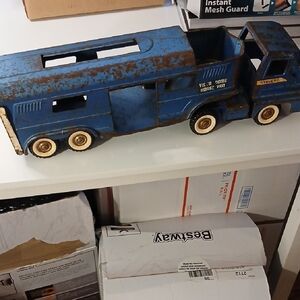 Toys | Vintage Blue Metal Toy Truck 196 | Poshmark
